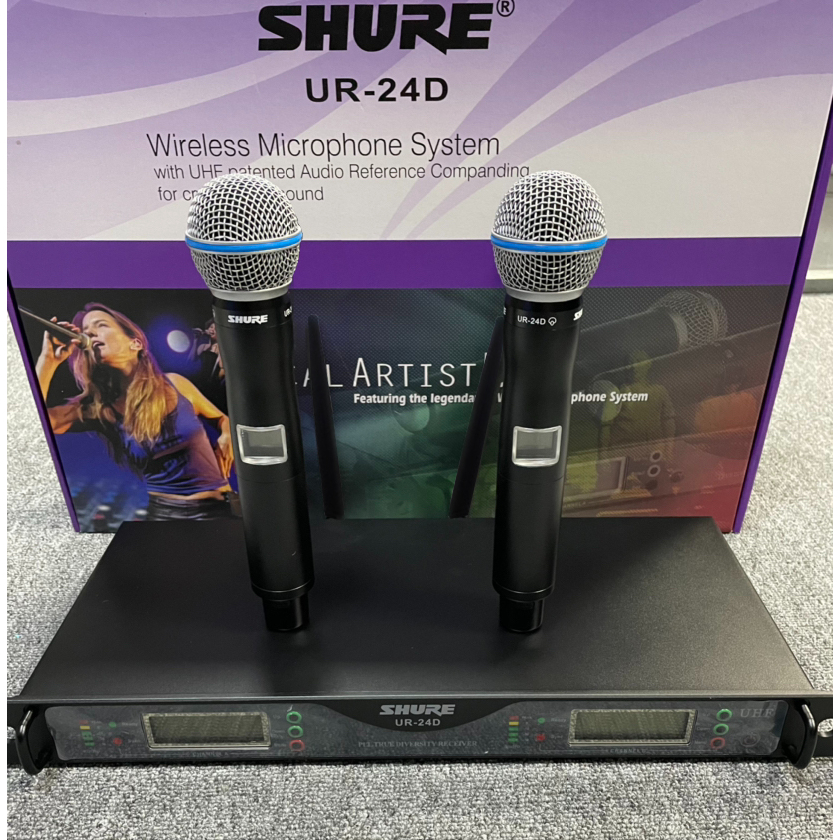 ไมค์ลอย SHURE UR24D รุ่นท๊อป เสาแบบ เกรดAAA คลื่นใหม่ 694-703และ748 ...