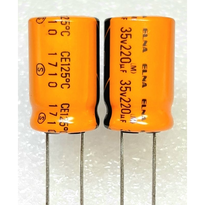 Elna 220uf 35v 125°C capacitor ตัวเก็บประจุ คาปาซิเตอร์ | Shopee Thailand