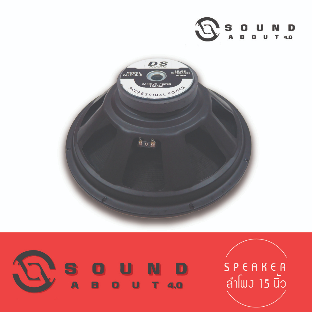 ดอกลำโพงกลางแจ้งขนาด 15 นิ้ว DS Sound รุ่น PA15 โครงปั้ม 1800W 8 Ohms ...