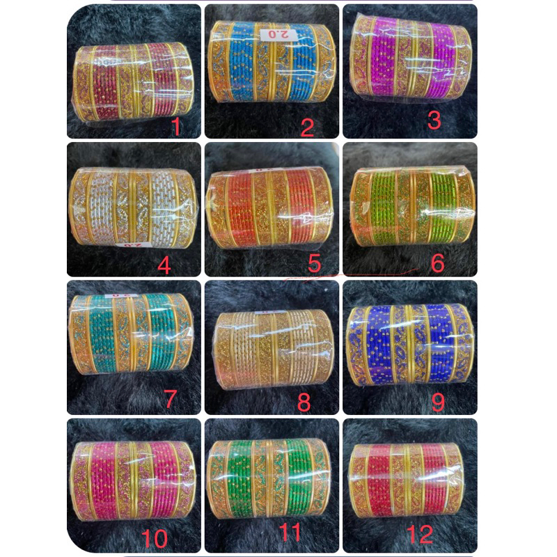 กำไลเด็ก Fashion Gold Tone Colored Indian Kids Bangles 24pcs Set Sizes ...