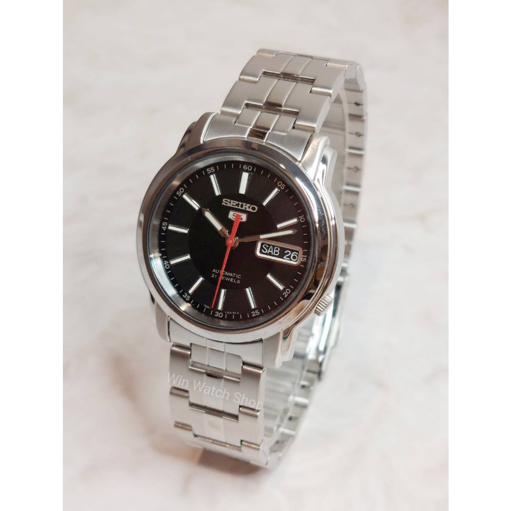 นาฬิกา SEIKO 5 Automatic รุ่น SNKL83K1 นาฬิกาข้อมือผู้ชาย สีเงินหน้าปัด ...