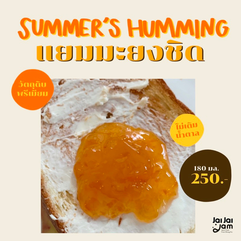 Jai Jai Jam แยมคลีนไม่ใส่น้ำตาล รสมะยงชิด แยมมะยงชิด แยมใจใจ | Shopee Thailand