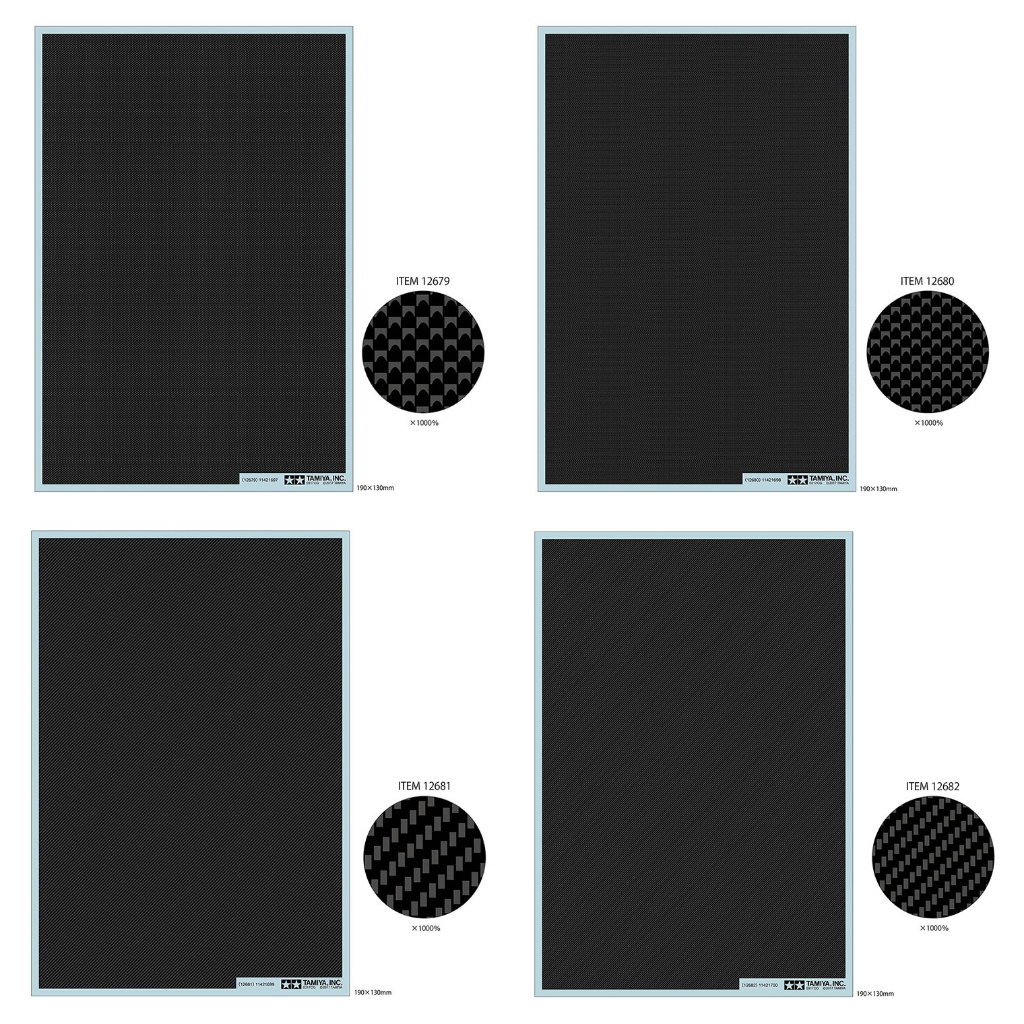 TAMIYA CARBON PATTERN DECAL 12679, 12680, 12681 & 12682 | Shopee Thailand