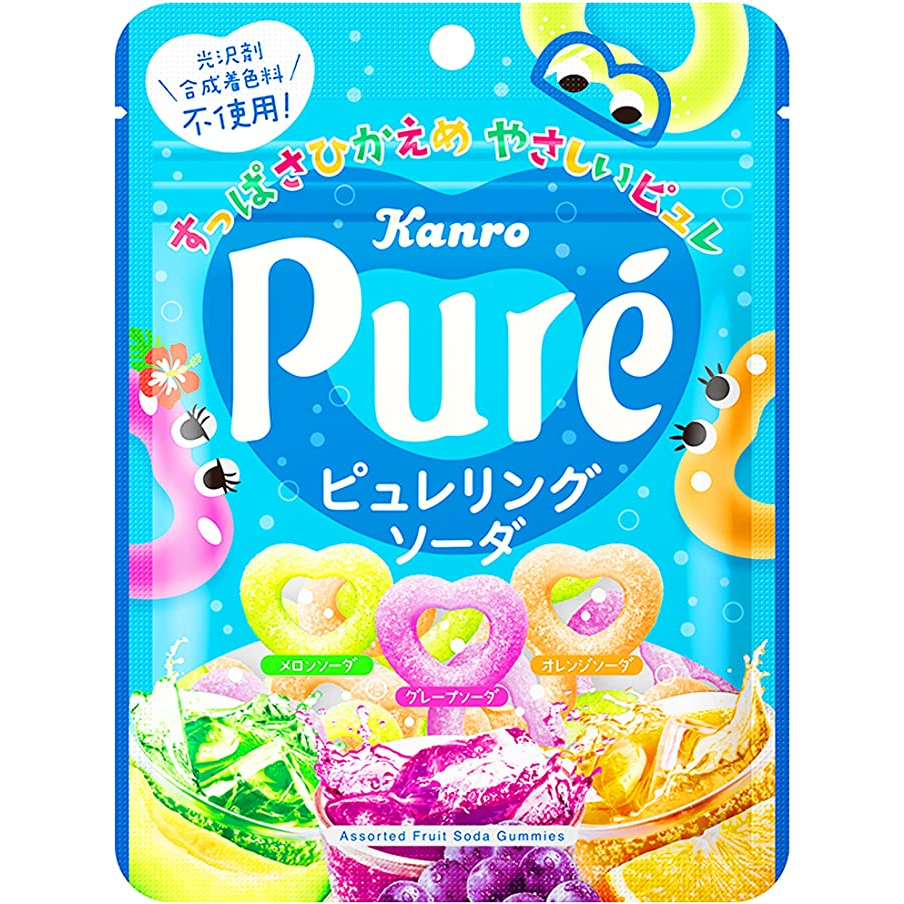 Kanro Pure Ring Gummy Soda 63 กรัม X 6 ถุง ส่งตรงจากญี่ปุ่น | Shopee ...