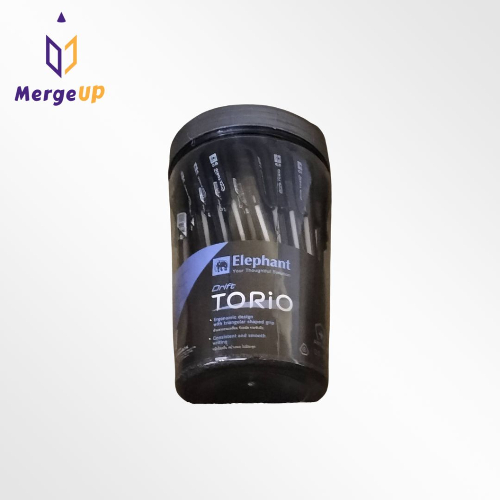(50 ด้าม/กระปุก) ปากกา ปากกาลูกลื่น ตราช้าง Elephant Drift Torio ...