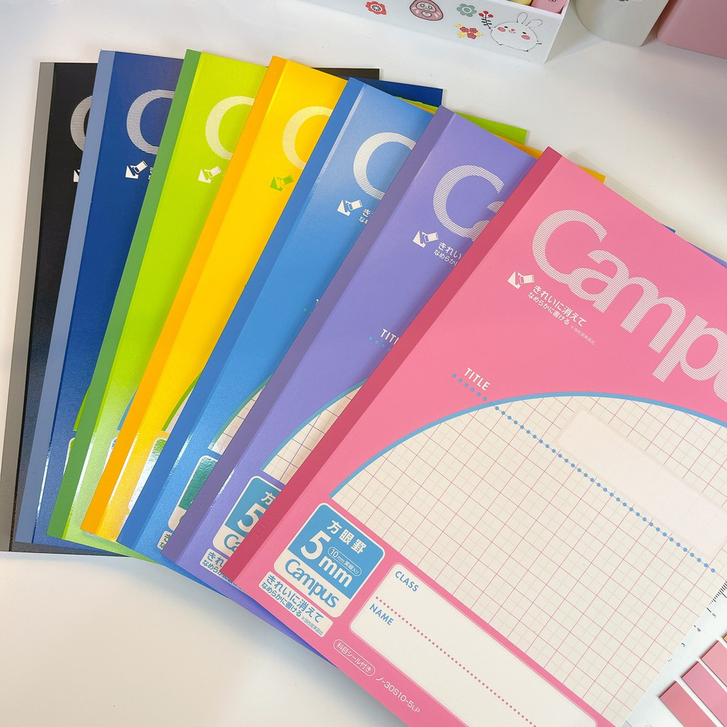 KOKUYO Campus Kanji Notebook สมุดคัดภาษา หน้าปกสีสดใส ขนาด B5 ของแท้ ...