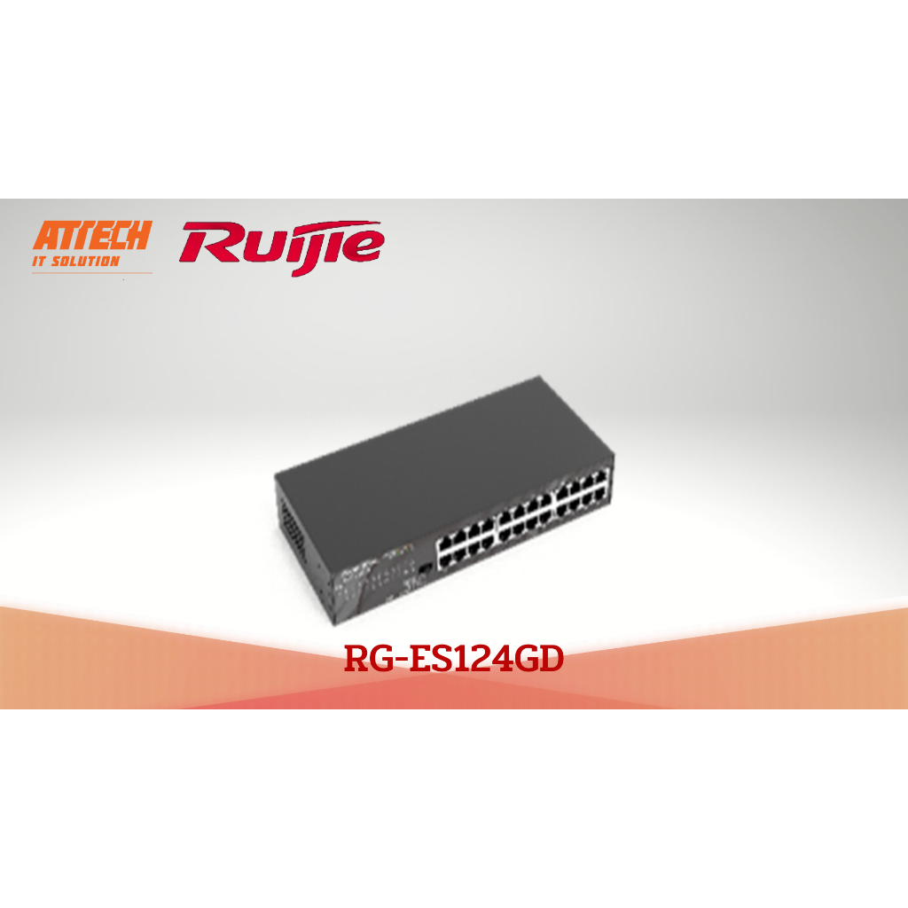 RG-ES124GD, 24-port 10/100/1000Mbps Unmanaged Switch | Shopee Thailand