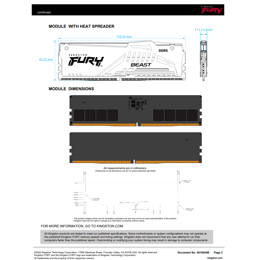 KINGSTON FURY BEAST DDR5 16/32 RAM (AMD EXPO INTEL XMP)การประกันตลอดการใช้งาน | Shopee Thailand