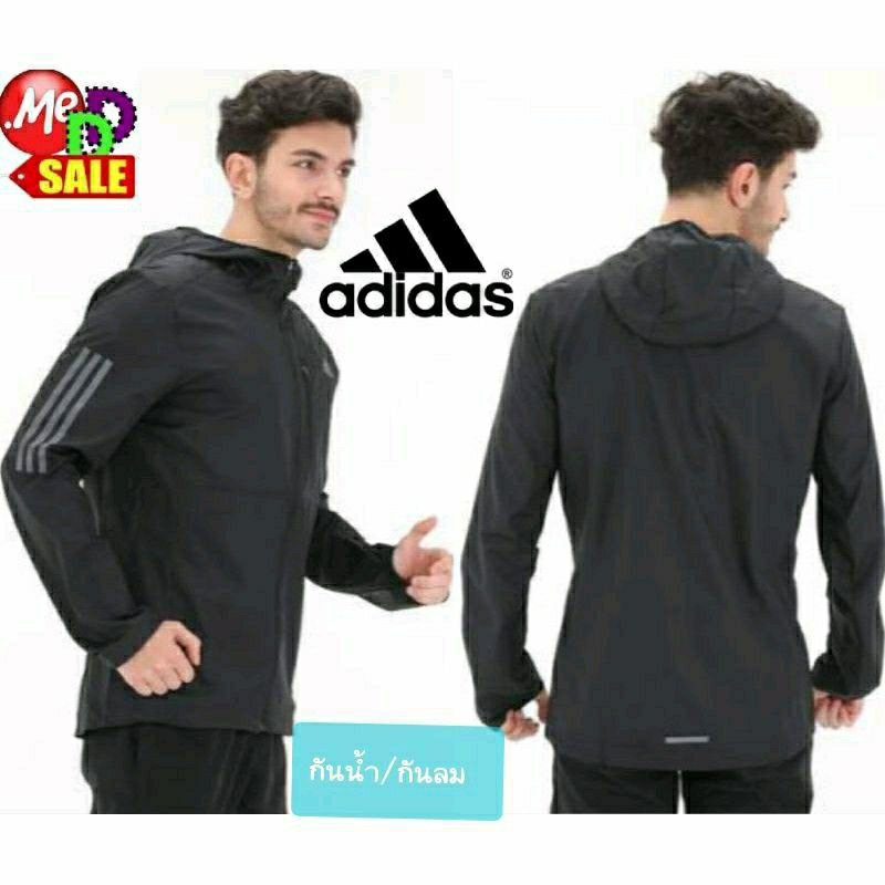 Adidas - ใหม่ เสื้อแจ็คเก็ตกันลม-กันน้ำ(ละออง) OWN THE RUN HOODED WIND ...