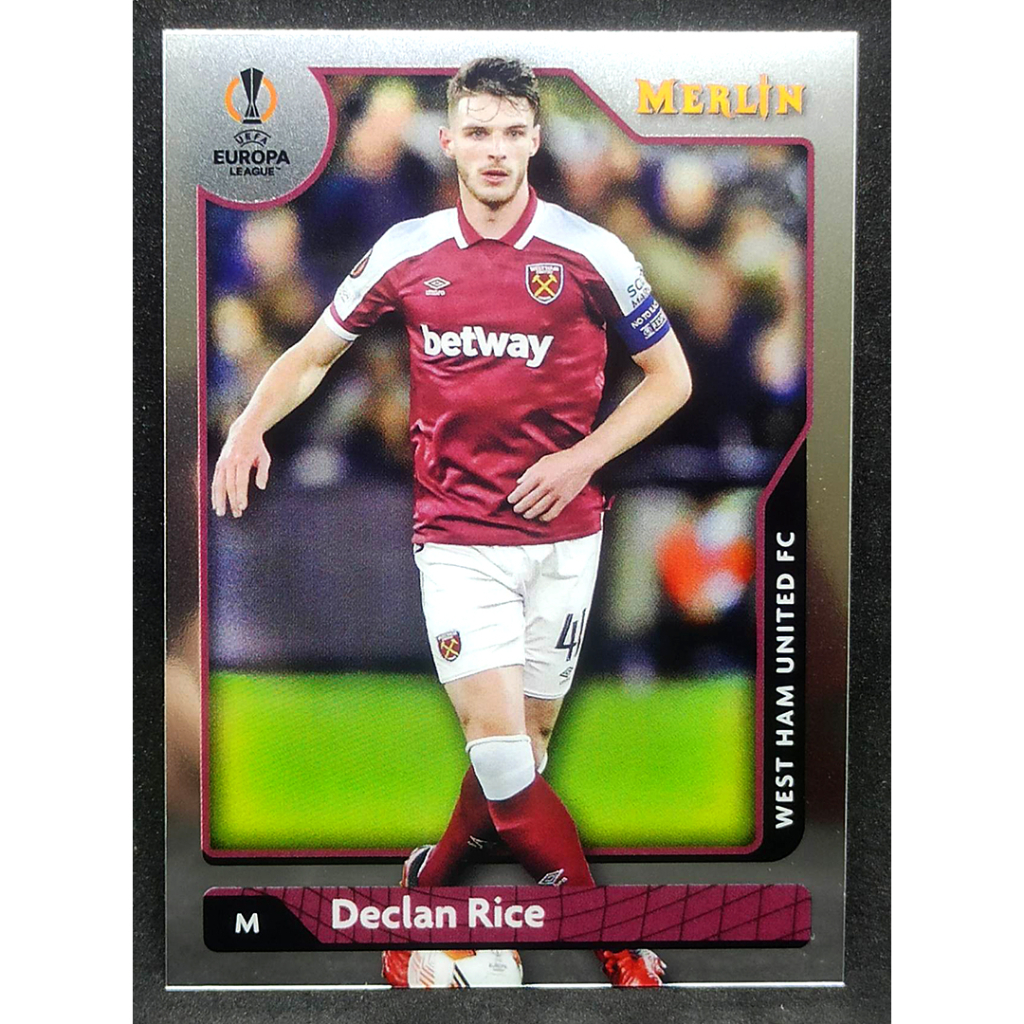 การ์ดนักฟุตบอล ฟุตบอล ใบเบส 2021-2022 Topps Merlin UEFA Declan Rice ทีม ...
