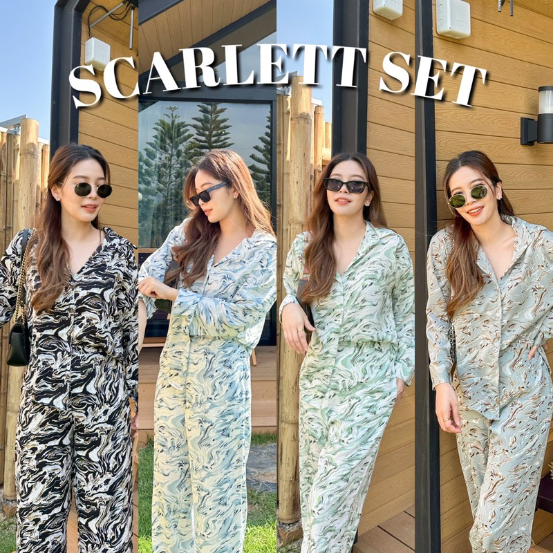 (โค้ด MTFWBQX ลด 60.-) SCARLETT SET ชุดเซ็ทแขนยาว เนื้อผ้าใส่สบายมาก ...