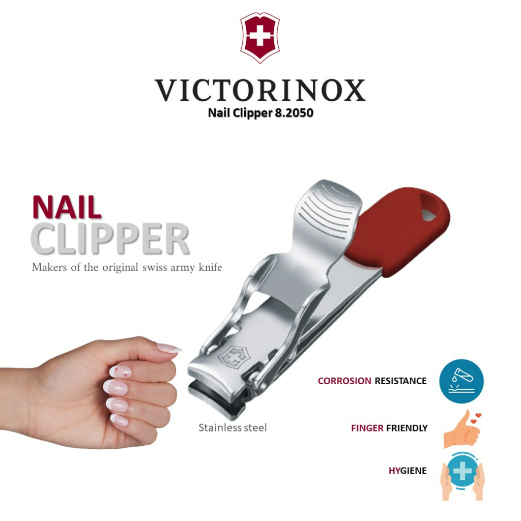 Victorinox Nail Clipper - Red (8.2050.B1) Swiss Made Nail Clipper | มีด ...