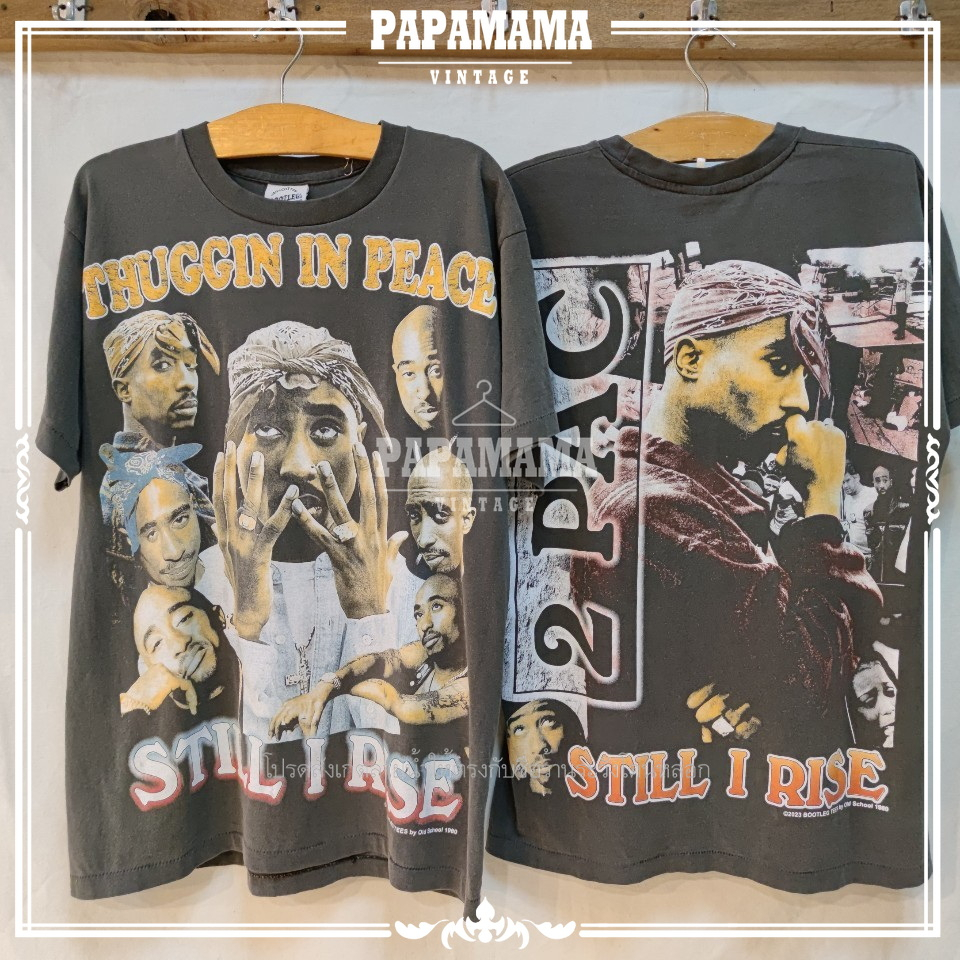 [ 2PAC ] STILL I RISE The Original Bootleg เฟดพิเศษ เสื้อวง ฮิปฮอป วิน ...