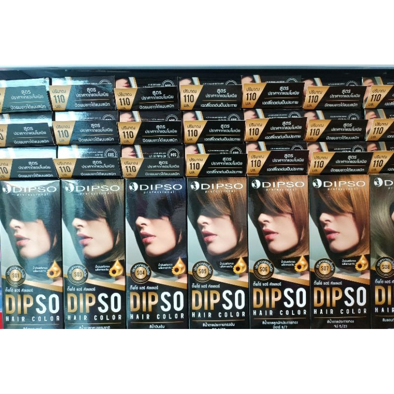 Dipso Hair Color ดิ๊พโซ่ แฮร์คัลเลอร์ สีย้อมผม S01 - SP28 | Shopee Thailand