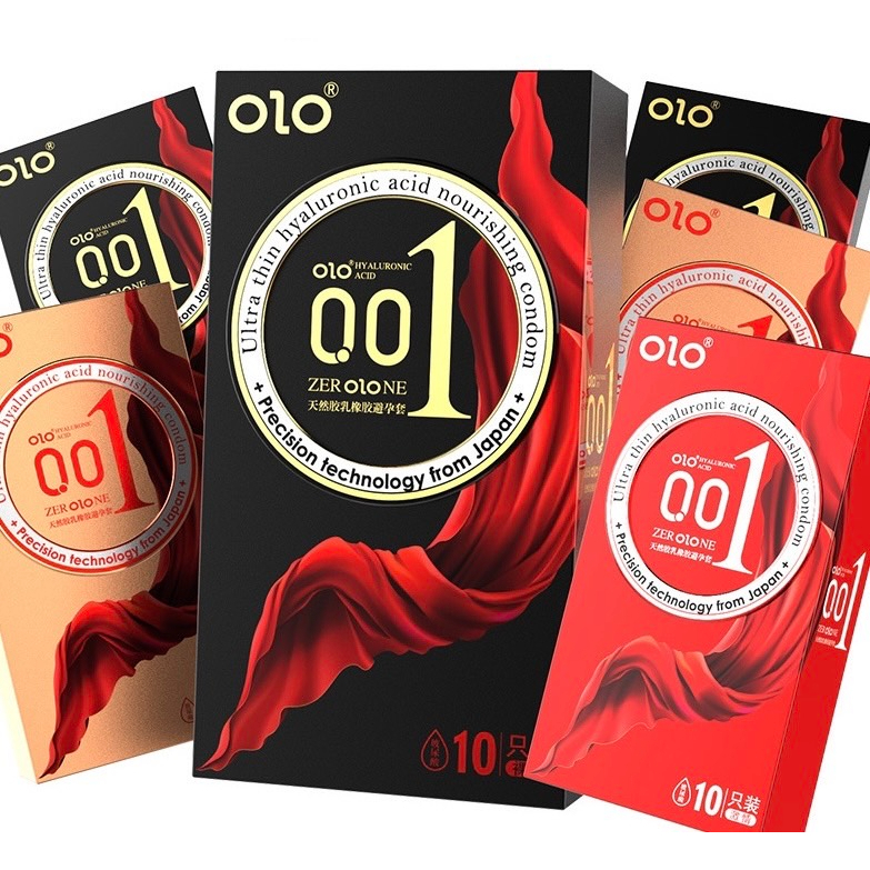 OLO Ultra thin 001 rectangle condoms 10pcs 50/52/54mm ถุงยางอนามัยรุ่นอัพเกรด ถุงยางอนามัย แบบ ...