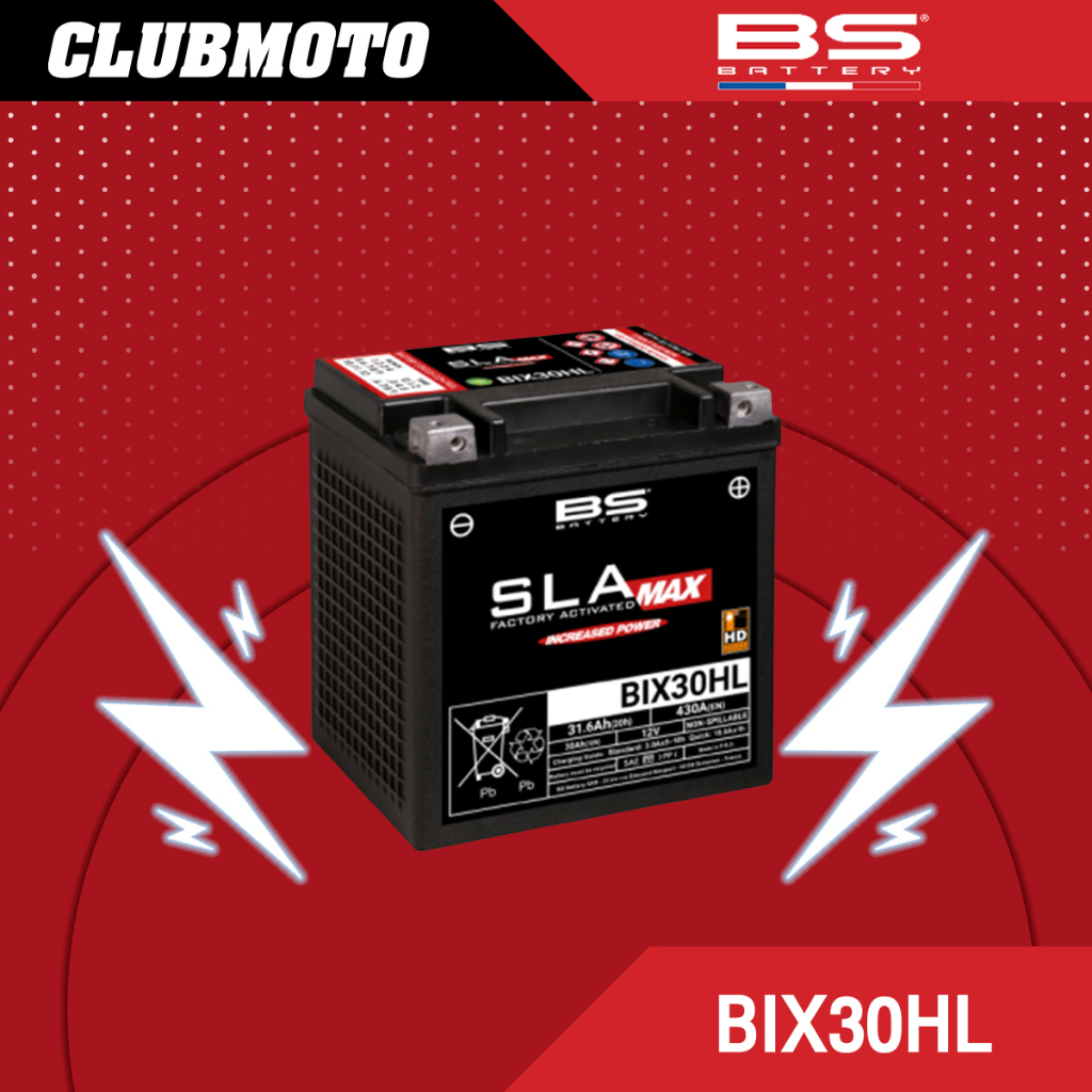 แบตเตอรี่มอไซค์ BS BATTERY SLA MAX BIX30HL(FA) | Shopee Thailand