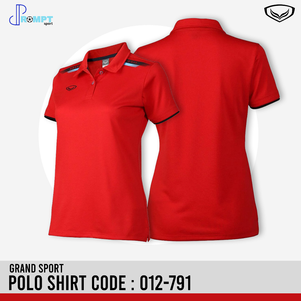 เสื้อโปโลหญิง เสื้อโปโลพิมพ์บ่าแกรนด์สปอร์ต GRAND SPORT รุ่น 012791 012 ...