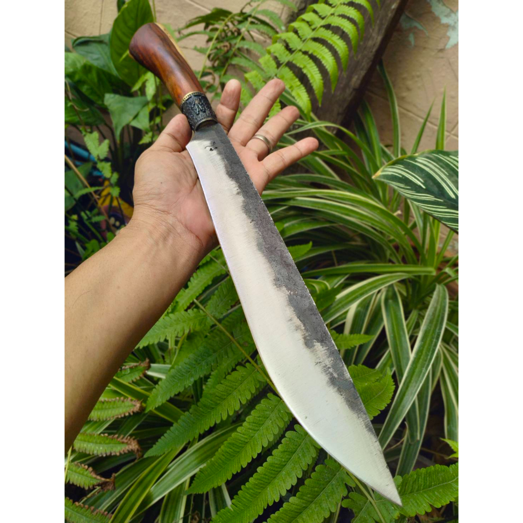 มีดเหน็บ อีเหน็บ (E-Nep) มีดอีเหน็บ มีดเดินป่า มีดแคมป์ 11.8” SUP9 ตีร้อนชุบแข็ง ผิวไฟ ด้ามพะยูง ...