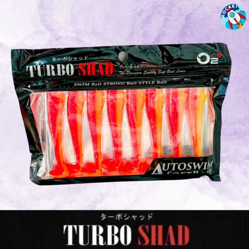 ปลายาง O2+ รุ่น TURBO SHAD (เทอร์โบแช๊ด) ขนาด 2.5" และ 3.0" | Shopee ...