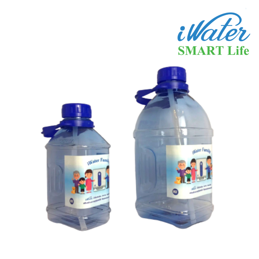 (ราคาถูก)ขวด iWater ทรงเหลี่ยม ขนาด 1 ลิตร/ 2 ลิตร/iWater | Shopee Thailand
