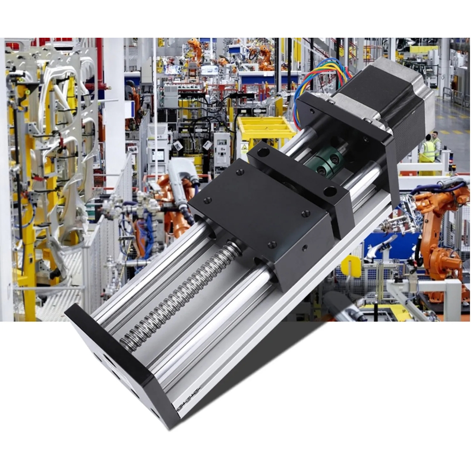 Aluminum Alloy Double Shaft Ball Screw Linear Guide Rail แกน 500 mm ...