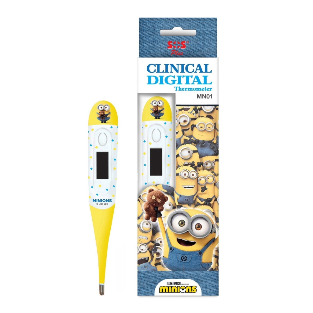 SOS Plus Clinical Thermometer Minions ปรอทวัดไข้ลายมินเนี่ยน ปลายอ่อน ...