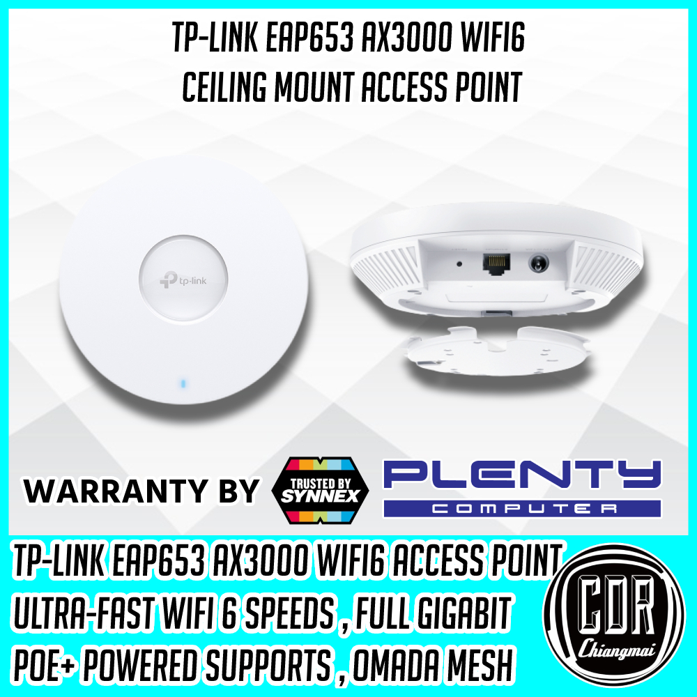 TP-LINK EAP653 AX3000 WIFI 6 Wireless Dual Band Ceiling Mount Access ...