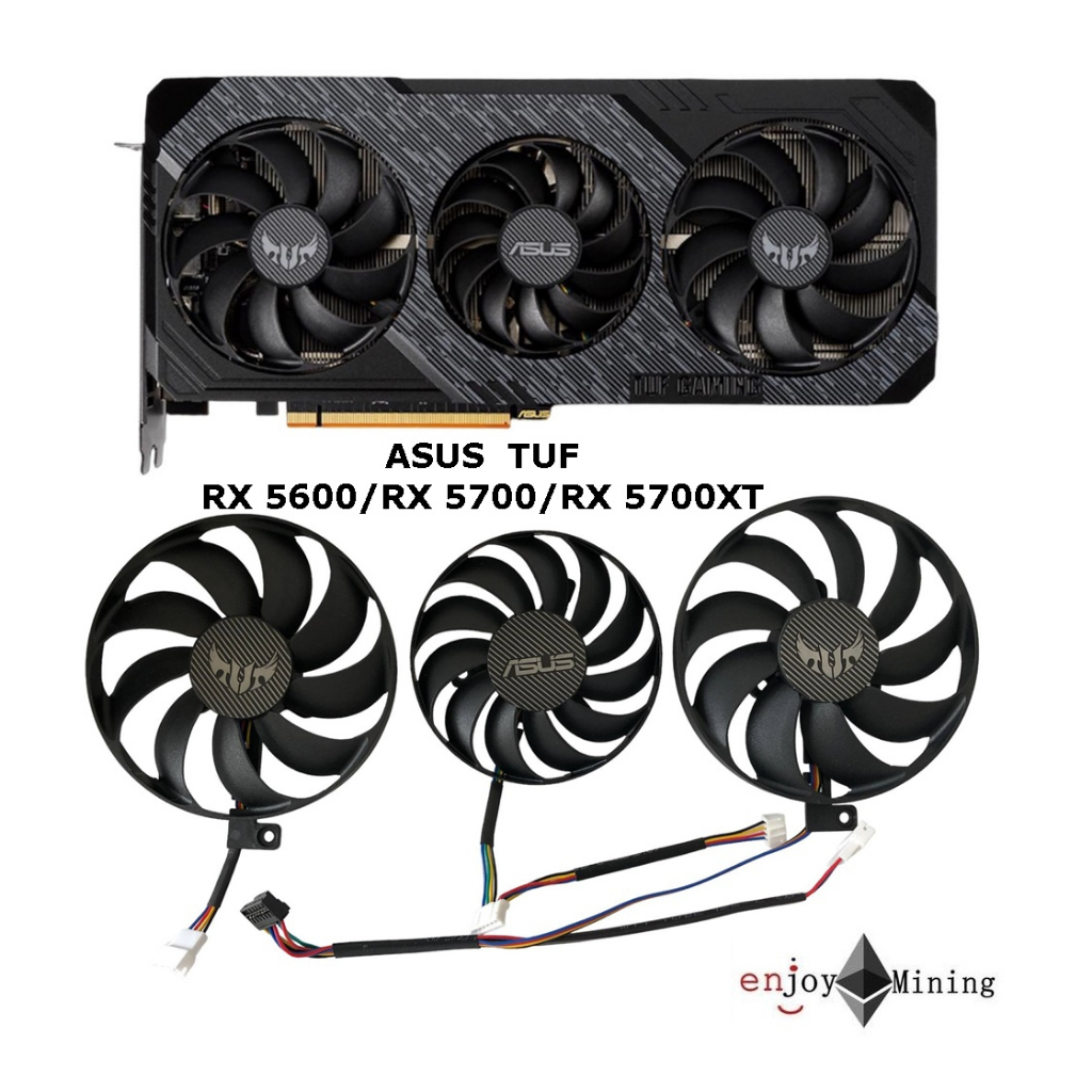 พัดลมการ์ดจอ ASUS RX 5600 5700 5700XT TUF graphics card cooling fan ...