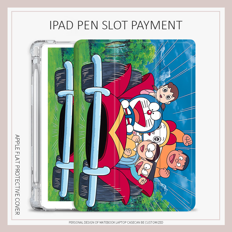 anime Doraemon เคสไอเเพด air1/2/3/4/5 mini4/5/6 เคส iPad gen 7 8 9 ...