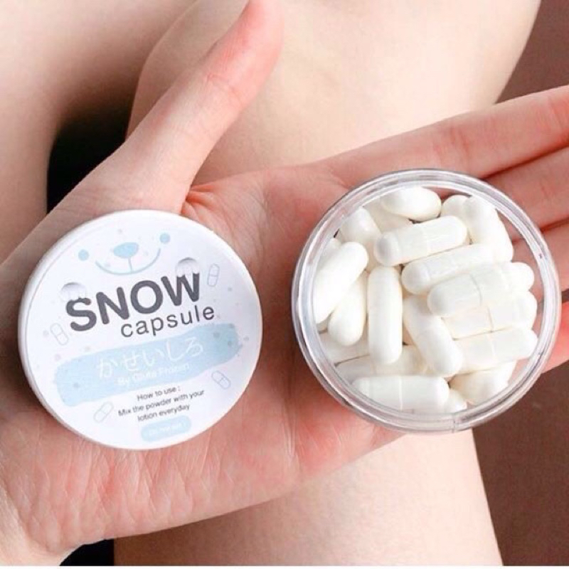 SNOW Capsule สโนผงกลูต้า ใช้ผสมกับโลชั่น 30 แคปซูล สินค้าใช้ภายนอก ห้าม ...