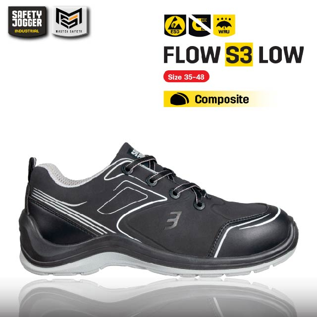 [ของแท้พร้อมส่ง] Safety Jogger รุ่น FLOW S3 LOW รองเท้าเซฟตี้หุ้มส้น ...