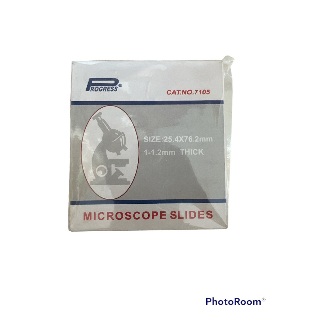 Microscope Slides กระจกสไลด์ ขอบฝ้า 1 กล่อง 72 ชิ้น 7105 PROGRESS ...