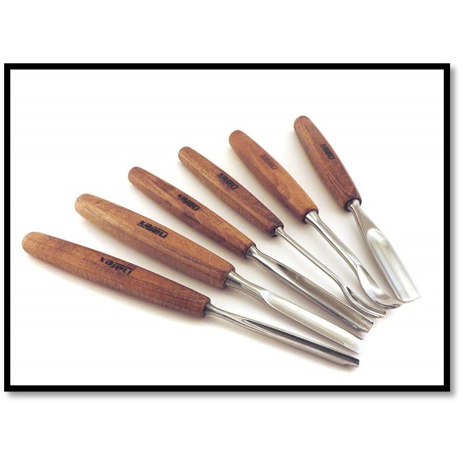NAREX 869950 set of carving chisel, Knife set 4pcs WOOD LINE PROFI ชุด ...