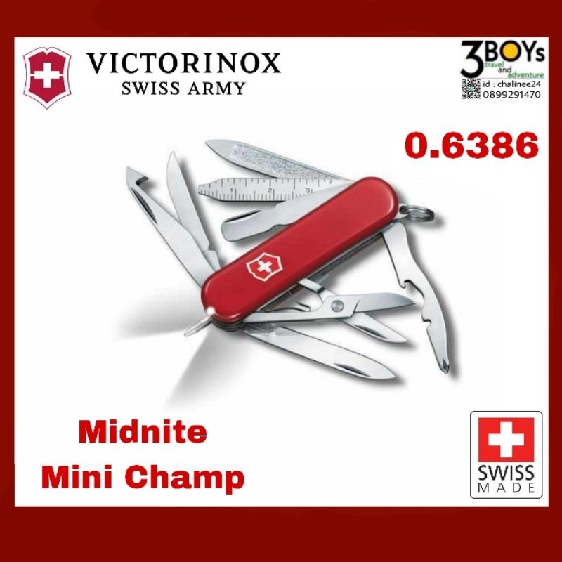 มีด Victorinox รุ่น Midnite Mini Champ แชมป์เปี้ยนตัวเล็ก 17 ฟังก์ชั่น ...