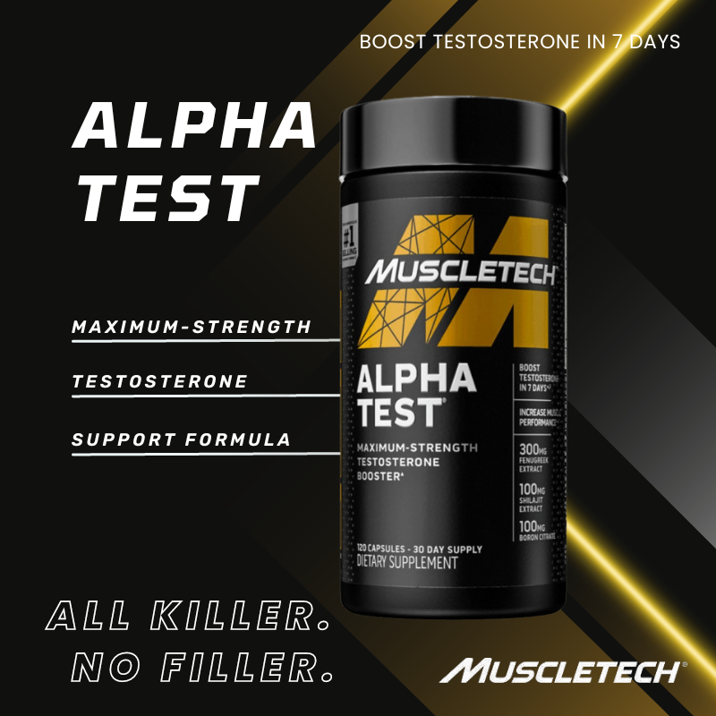 MuscleTech Alpha Test - 120 Capsules | Shopee Thailand