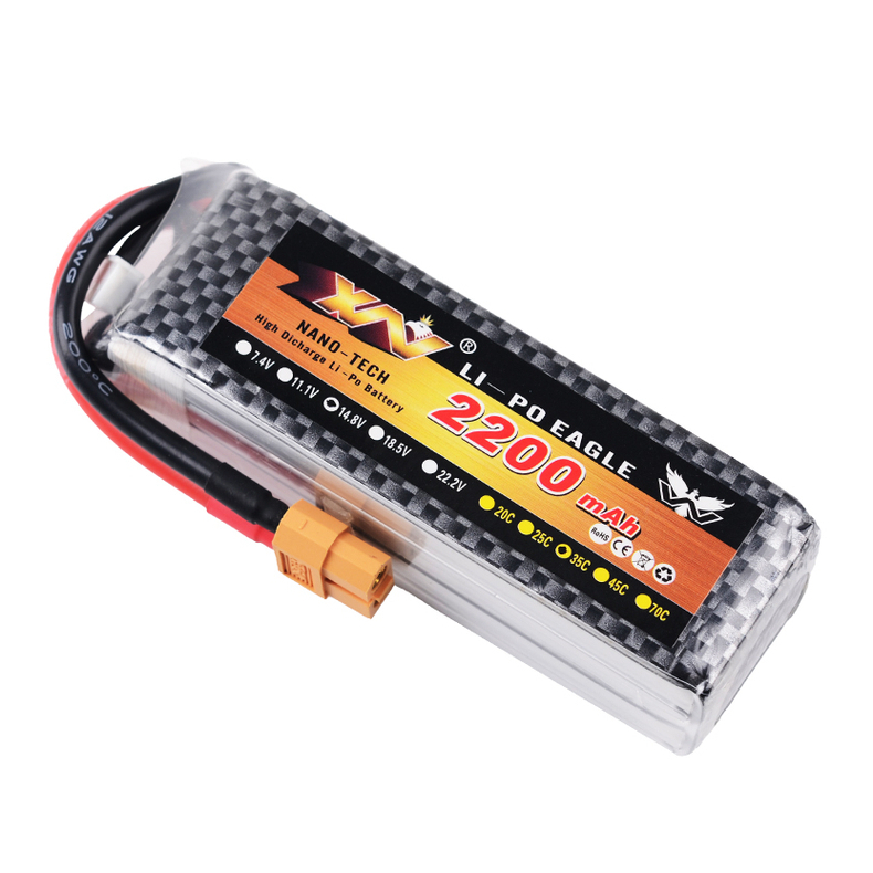แบตเตอรี่ LIPO 2200-2700 mah 35C-40C/ 3-4-6 เซลล์ (ปลั๊กXT60) | Shopee ...
