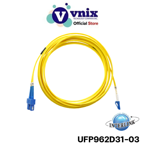 UFP962D31-03 LINK SC - LC Patch cord OS2, Duplex, UPC-UPC Jacket 3mm. สาย Fiber Optic patch cord ...
