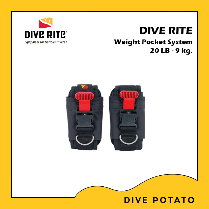 Dive Rite Weight Pocket 32lb / 20lb / 12lb / 4lb Scuba Diving Weight ...