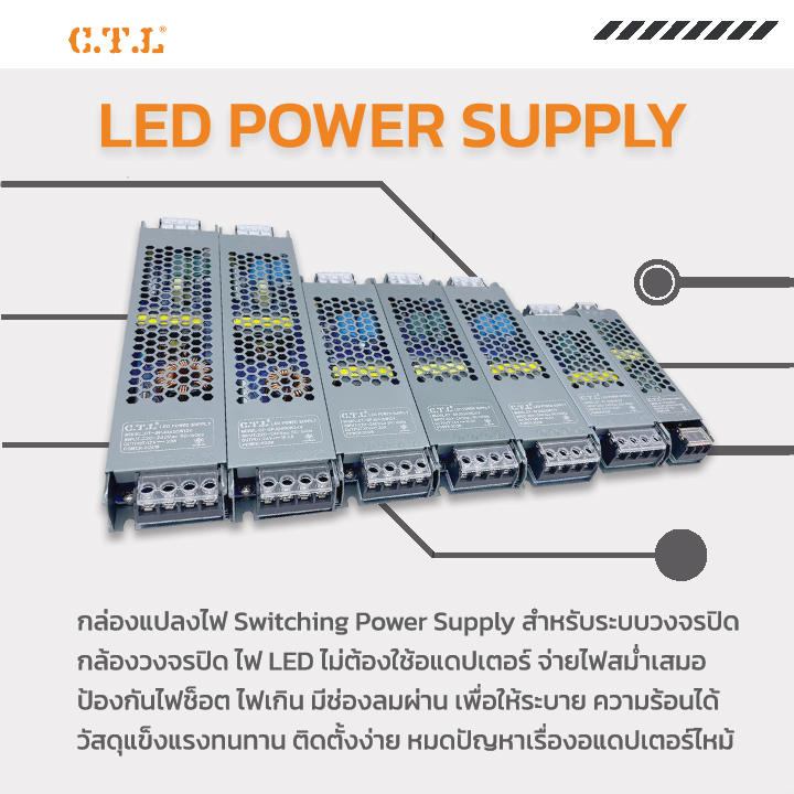 กล่องแปลงไฟ LED DC12V DC24V 60W 100W 200W 300W 400W Switching Power Supply หม้อแปลงพาวเวอร์ซัพพ ...