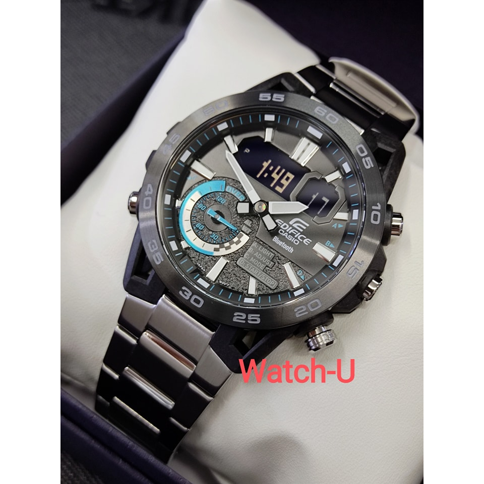 CASIO EDIFICE นาฬิกาผู้ชาย ECB-40 รุ่น ECB-40DB-1A | Shopee Thailand