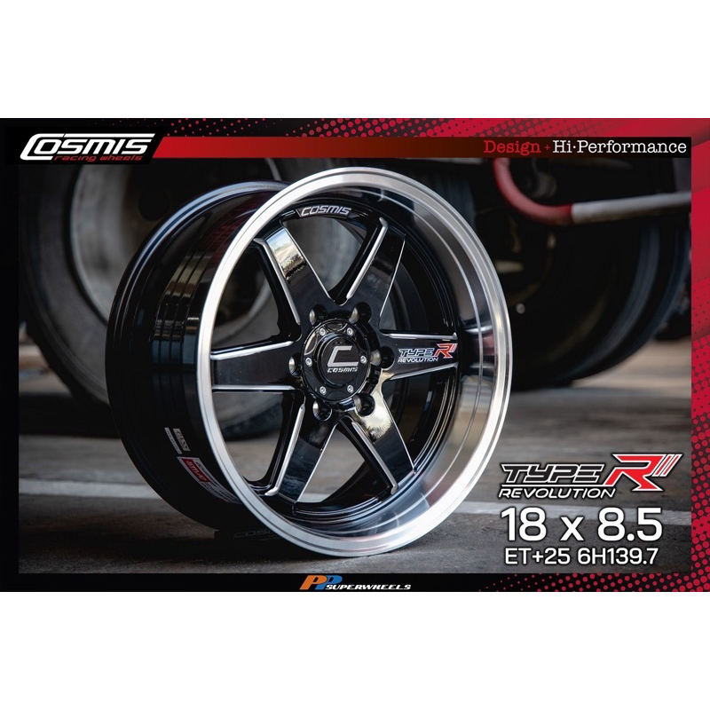 ล้อแม็กซ์ Cosmis Type R ขอบ18 ตรงรุ่น Navara 6h114 สองสี สวย สปอร์ต รับ ...