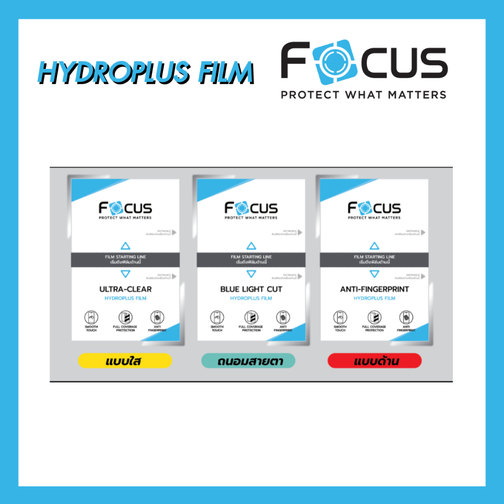 Focus Hydroplus ฟิล์มไฮโดรเจล โฟกัส สำหรับ Poco X7 Pro C40 C65 F2Pro F3 ...