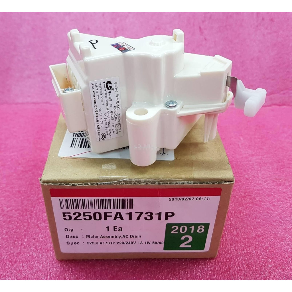 อะไหล่แท้ศูนย์/มอเตอร์เดรนน้ำLG(แอลจี)(DRAIN MOTOR LG)/5250FA1731P ...