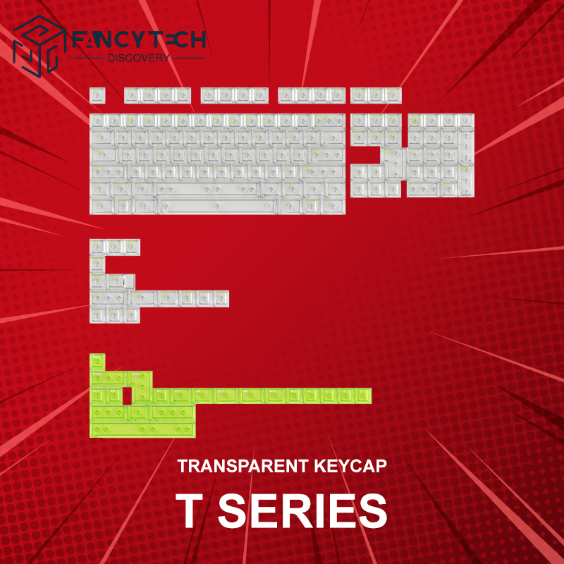 คีย์แคป FancyTech T Series Transparent Keycaps | Shopee Thailand