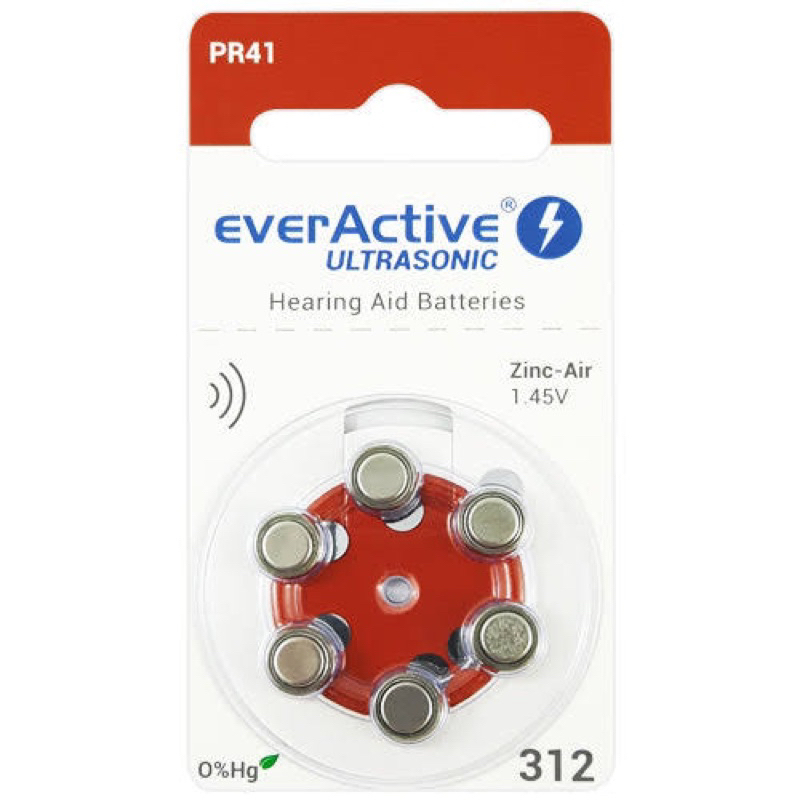 ถ่านเครื่องช่วยฟัง Everactive เลือกขนาด 13, 312 แพค6ก้อน 1.45V ของใหม่ ของแท้ | Shopee Thailand