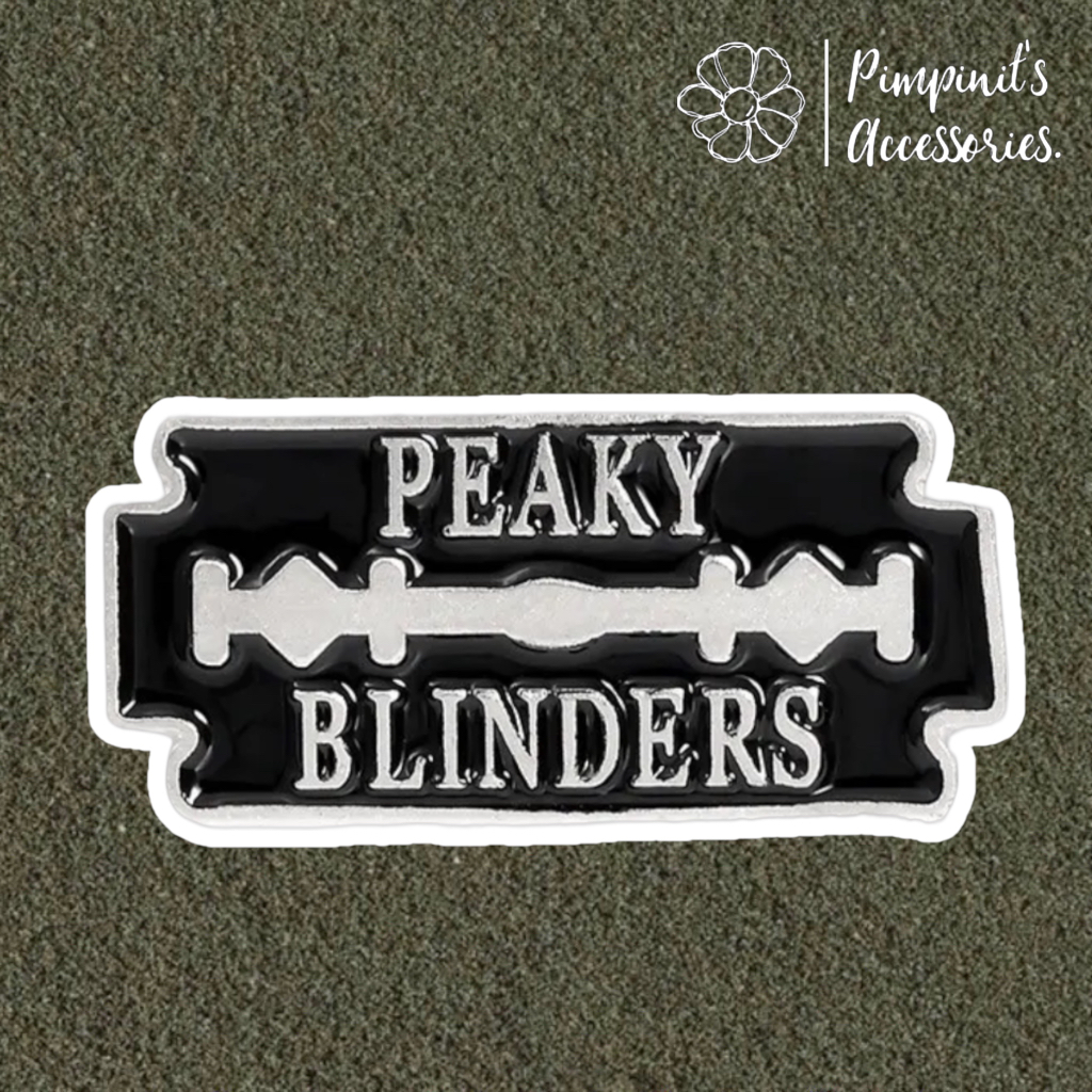 ร้านในไทยพร้อมส่ง : เข็มกลัดลายใบมีดโกนสีดำ "PEAKY BLINDERS" | "PEAKY ...