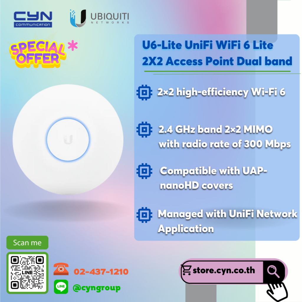 Ubiquiti Unifi U6-Lite UniFi WiFi 6 Lite 2X2 Access Point Dual band ...