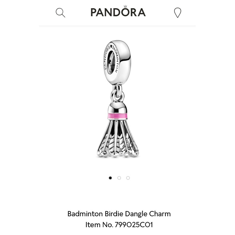 Pandora Badminton Birdie Dangle charm แท้100% ติ้งลูกขนไก่ | Shopee ...