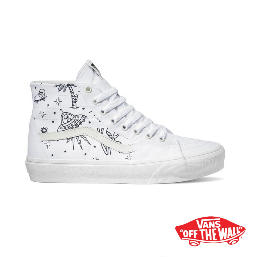 [โค้ด DDXDECW3 ลดอีก10%] VANS Sk8-Hi Tapered U-Paint White รองเท้า แวน ...