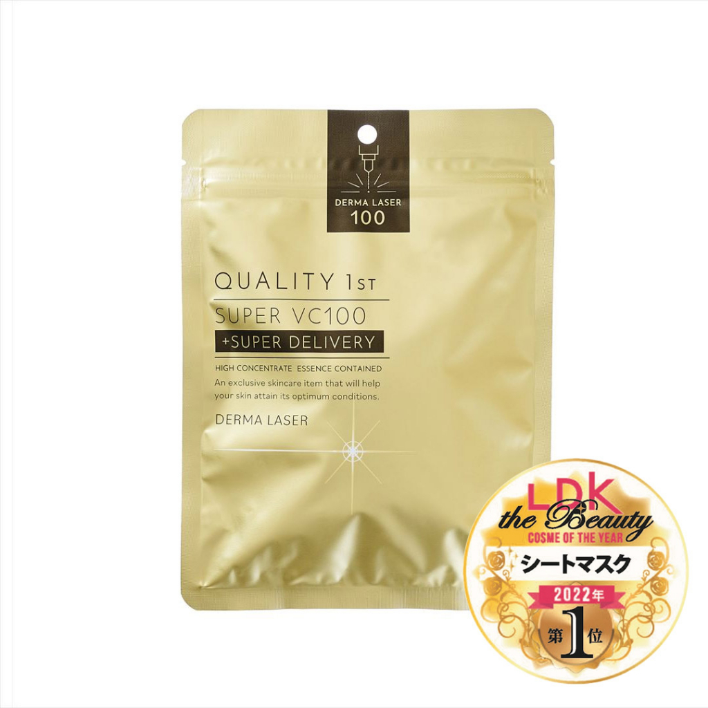[Quality 1st] แผ่นมาส์กหน้าเลเซอร์ Derma Super Vc 100_7 แผ่น [ส่งตรงจากญี่ปุ่น] | Shopee Thailand